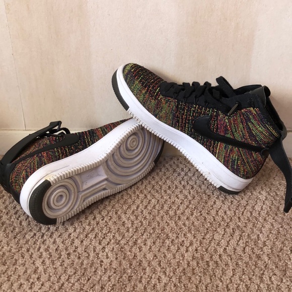 Nike | Shoes | Nike Air Force One Fly Knit Multicolor | Poshmark